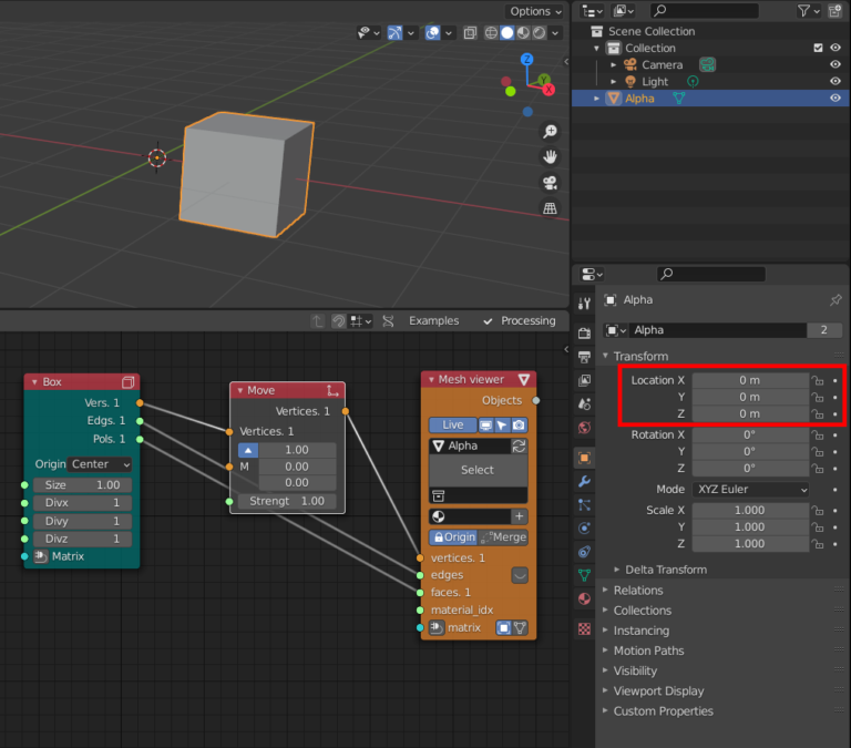 Blender Sverchok TransformとMatrixの変形の違い | ken26uのメモ